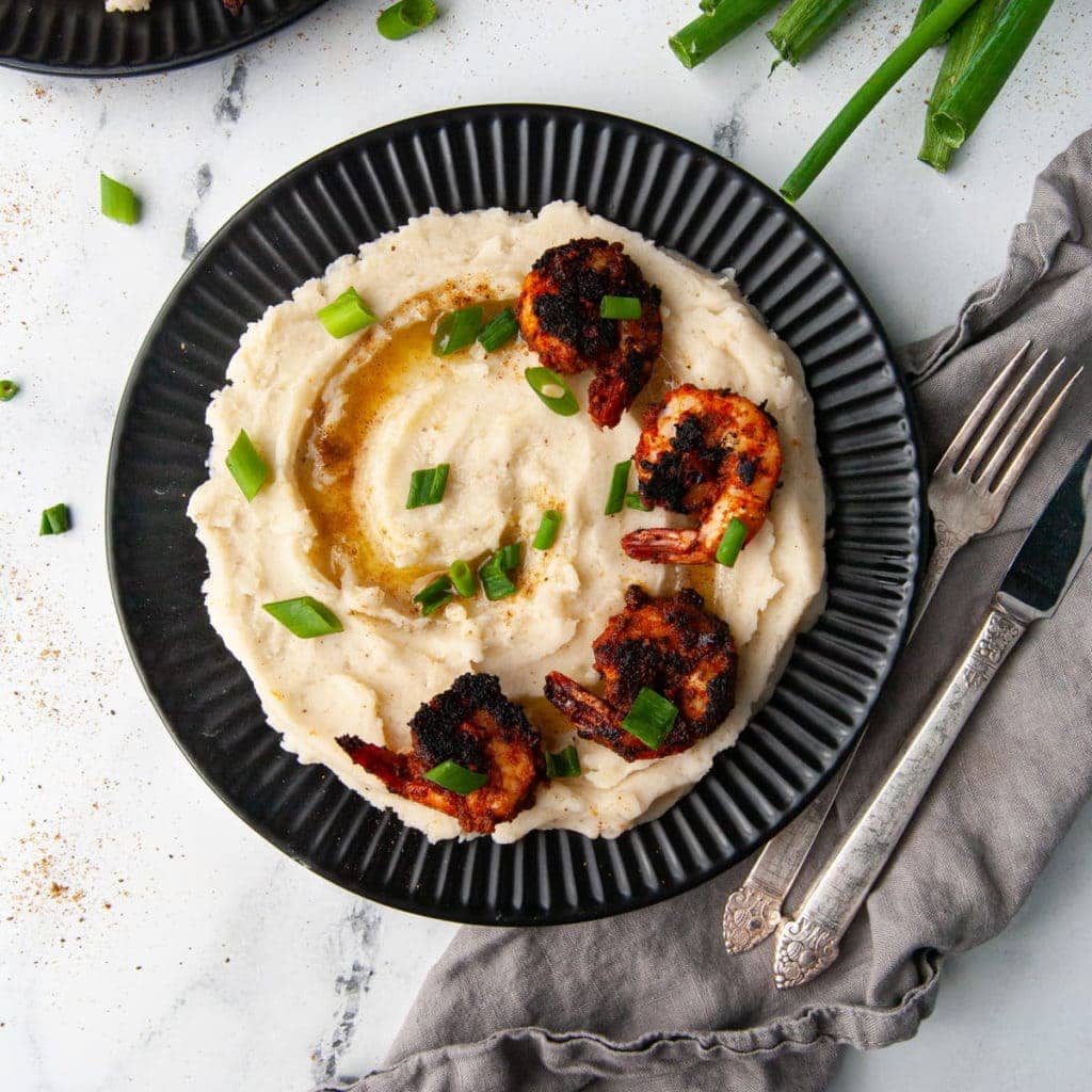 Blackened Shrimp & Old Bay-Seasoned Mashed Potatoes — Marley's Menu