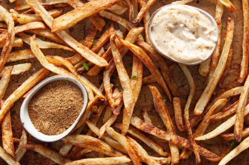Baked Old Bay Fries with Quick Aioli | Marley's Menu