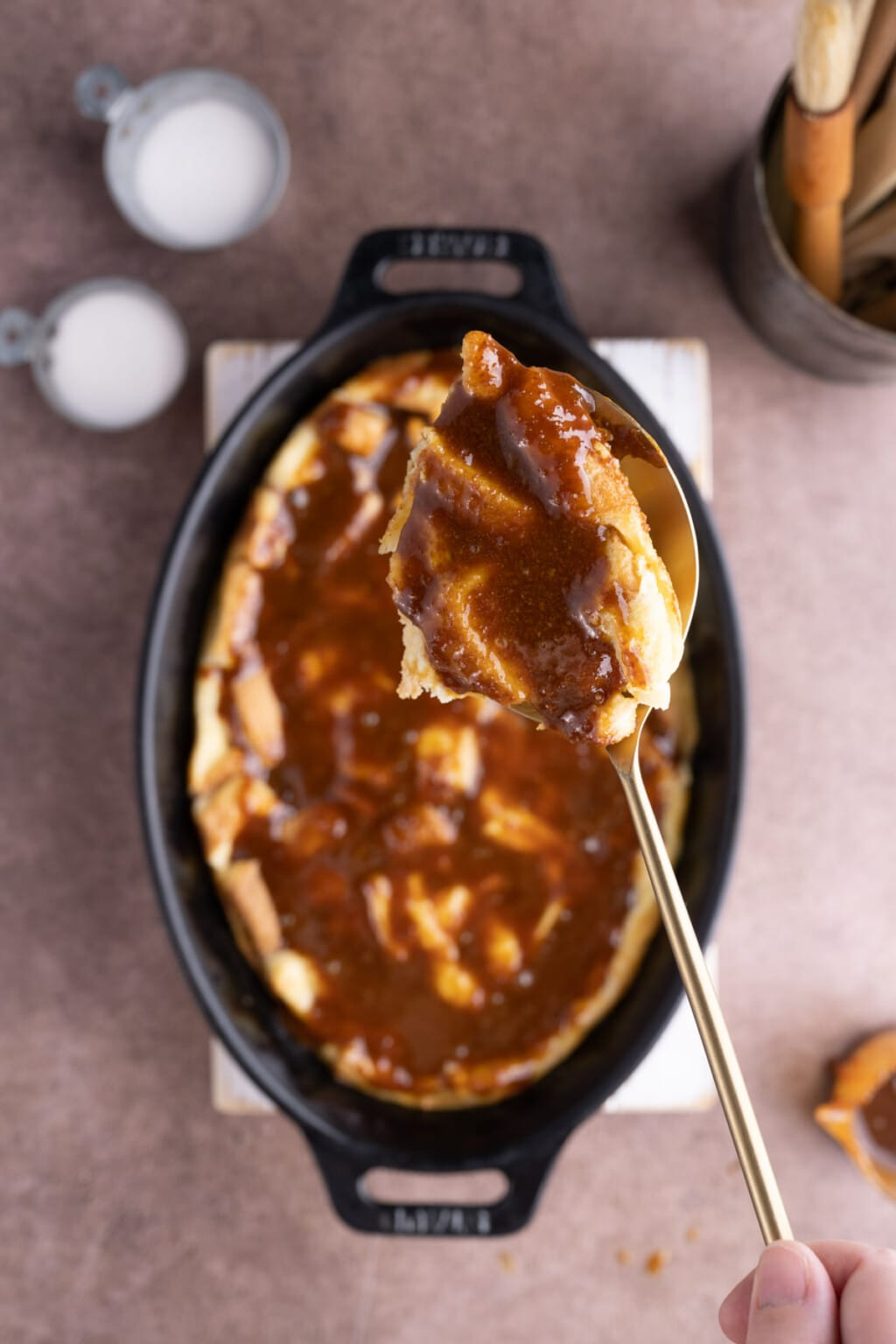 Easy Bread Pudding with Caramel Sauce — Marley's Menu