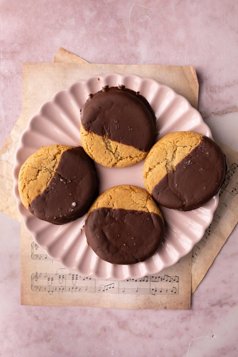 Chewy Brown Sugar Chocolate Dipped Cookies — Marley's Menu